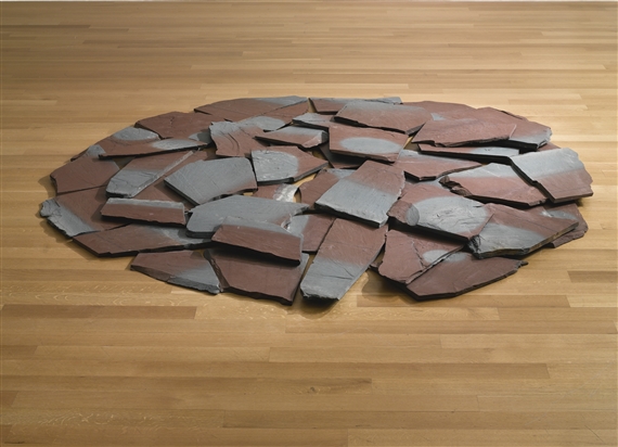 Richard Long | RED-BLUE SLATE CIRCLE (1985) | MutualArt