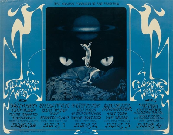 David Singer | Fillmore west / closing week / boz scaggs / grateful ...