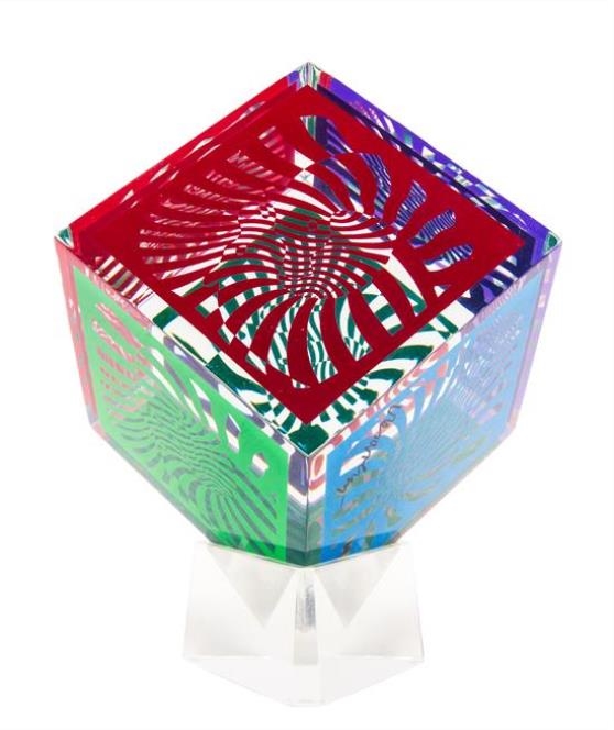 Victor Vasarely | Zebra Cube | MutualArt