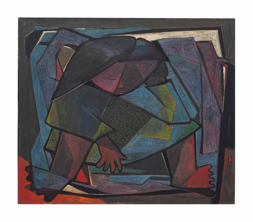 Ángel Botello | Two Girls (Circa 1960) | MutualArt