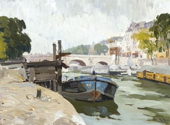 Paul Mathieu | View of the Seine, Paris (1917) | MutualArt