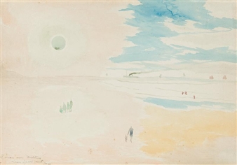 Léon Spilliaert | Beach Scene (1920) | MutualArt