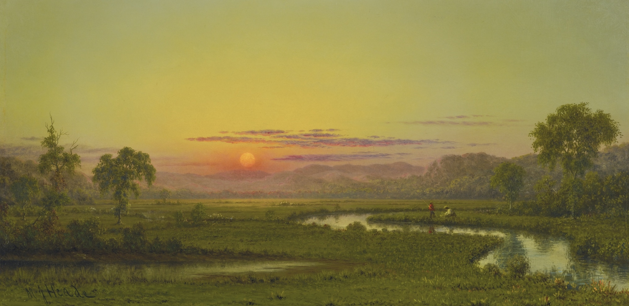 Martin Johnson Heade | THE GREAT FLORIDA SUNSET (1887) | MutualArt