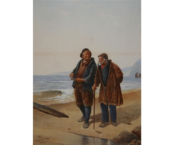 R. Douglas | Pair of Works: The Evening of Life; and Crossing the ...