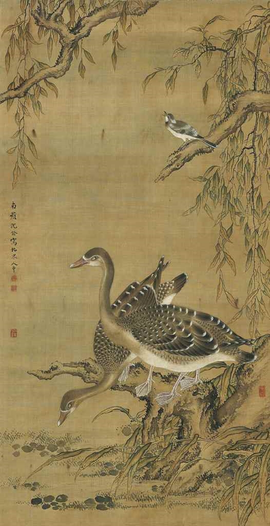 Shen Quan | Birds and Willow | MutualArt