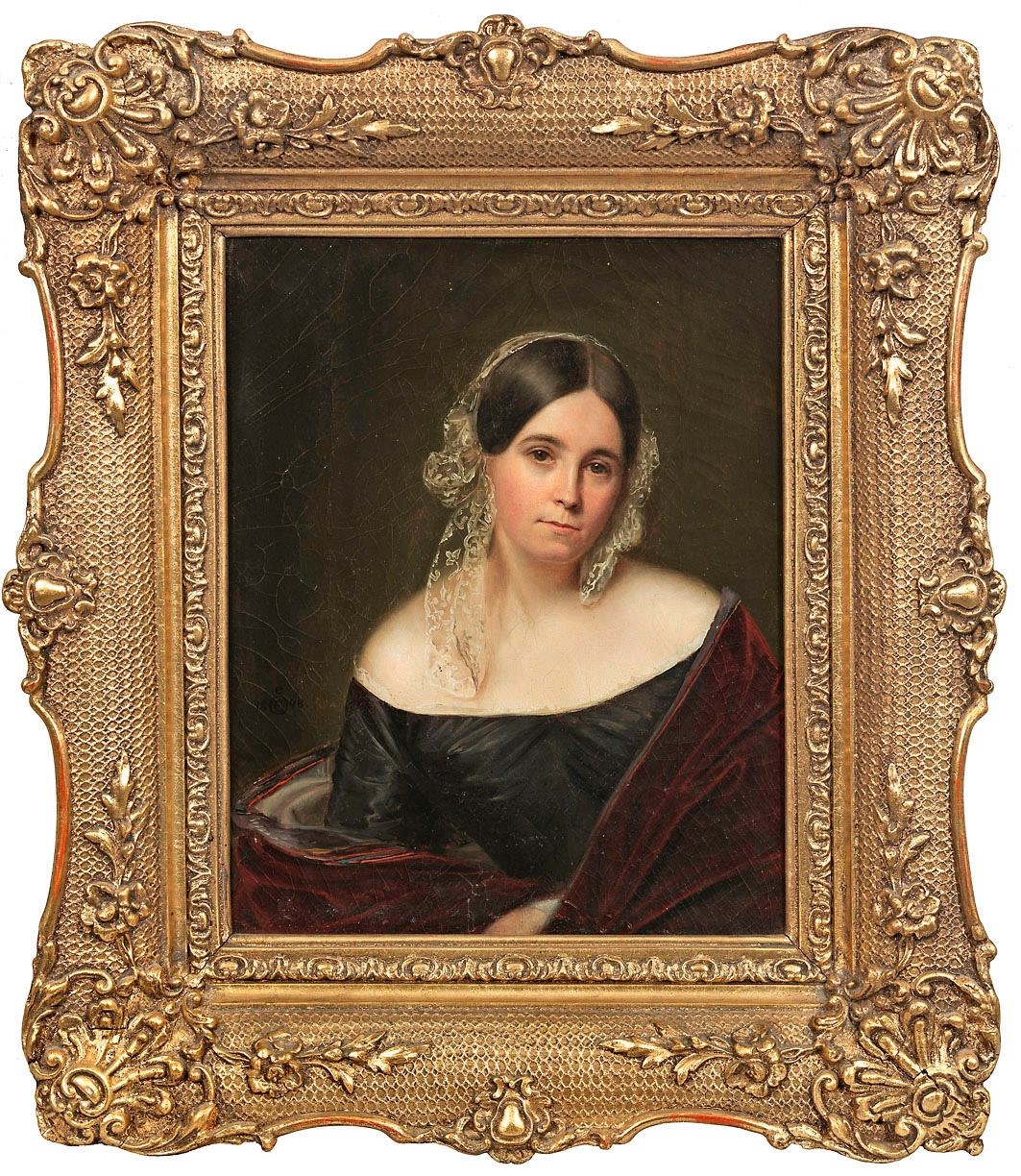 Carl Wilhelm Friedrich Oesterley | Portrait of a young lady (1848 ...