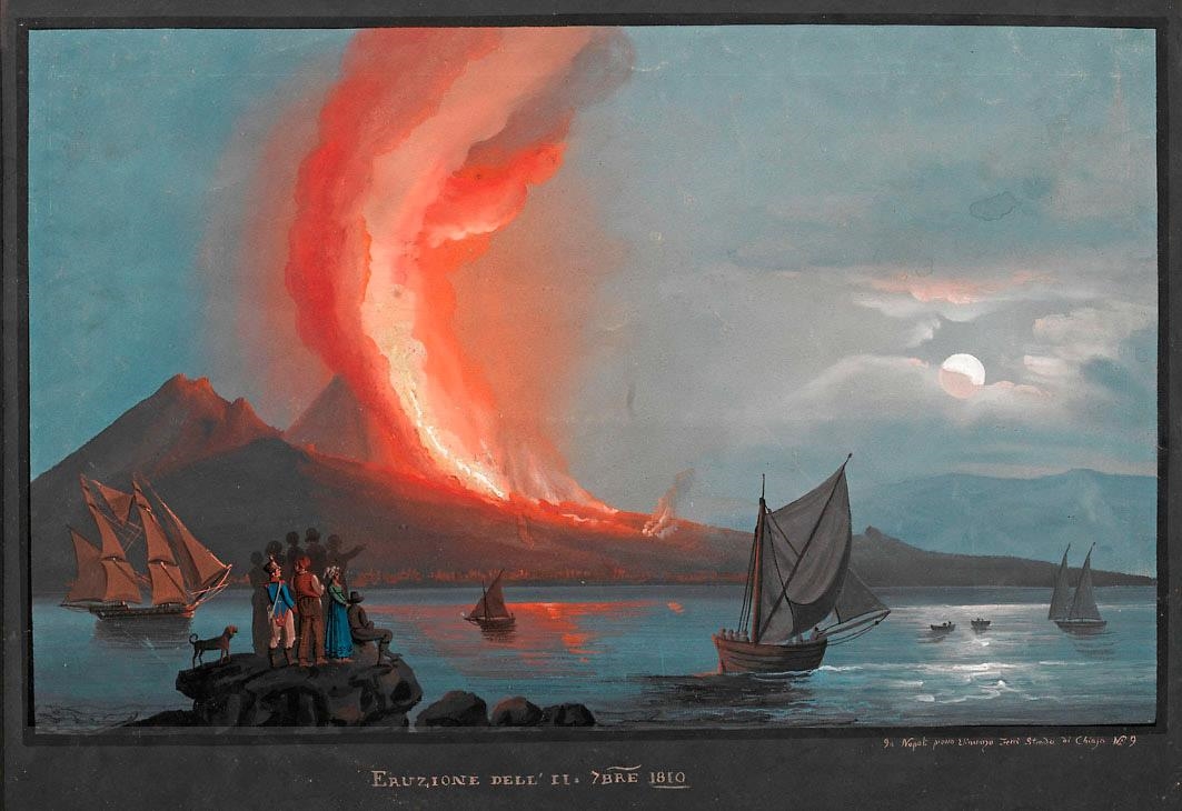 Vincenzo Ferrari | View of the volcanic eruption of Mount Vesuvius in ...