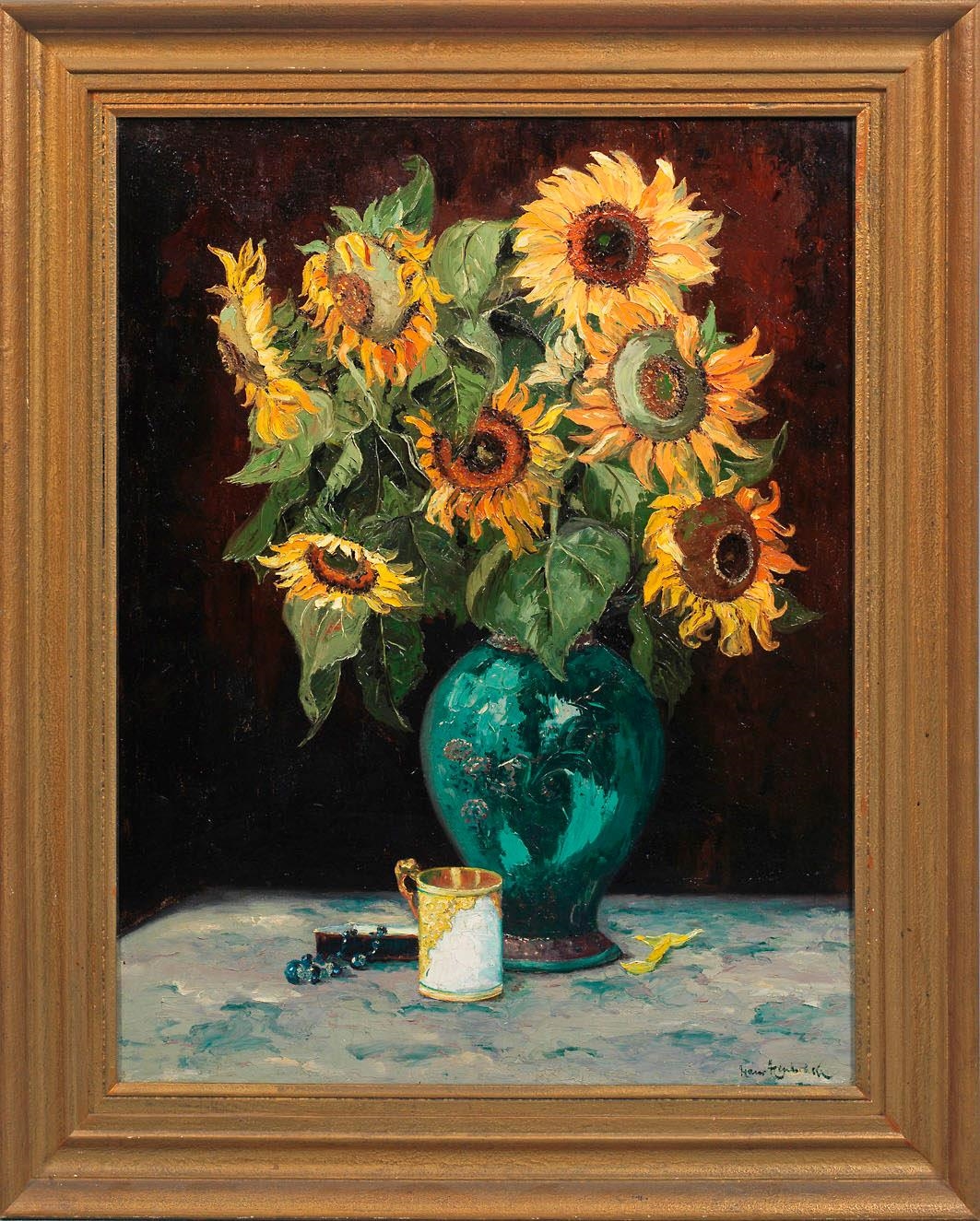 Hans Hentschke | A bouquet of sunflowers | MutualArt