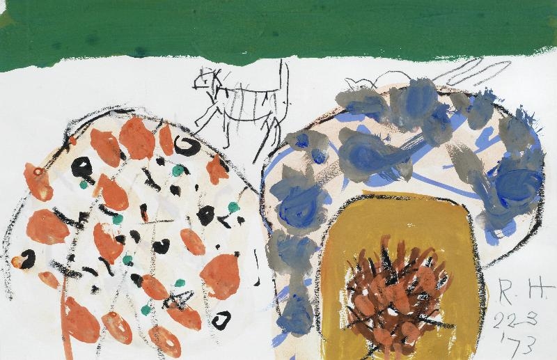 Roger Hilton | Artist and Model (1973) | MutualArt