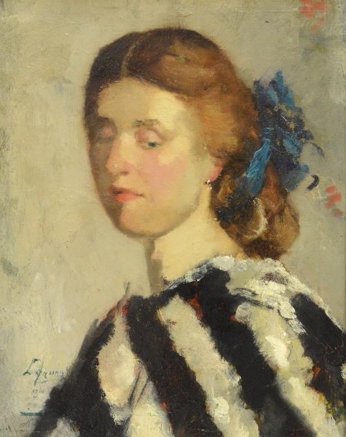 Lizzy Ansingh | Portrait study of a young woman believed to be Coba ...