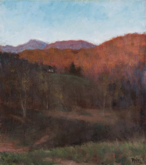 István Réti | View of a mountainside | MutualArt
