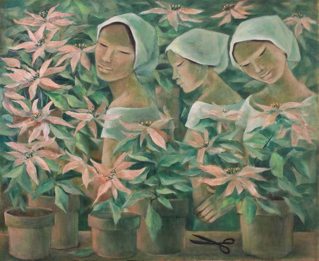 Anita Magsaysay-Ho | Women with Baskets, Fish, and Crab (Circa 1980 ...