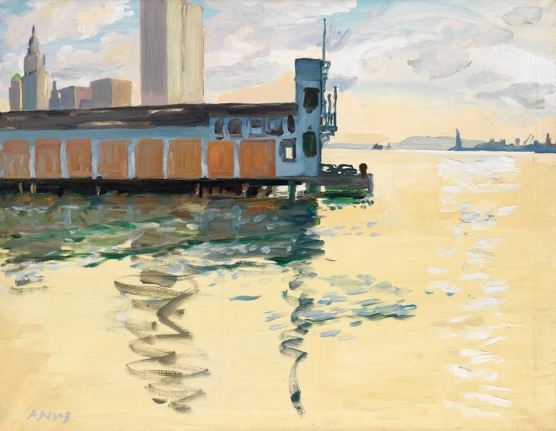 Adele Alsop | View of the Hudson River from Midtown Docks, New York | MutualArt