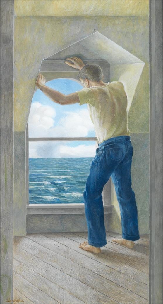 Wynn Chamberlain | Young Man Looking Out a Window at the Sea (1960 ...