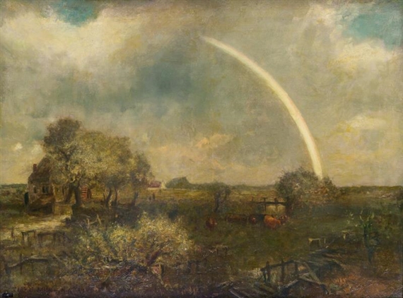 Charles H. Miller | Landscape with a Rainbow (1904) | MutualArt