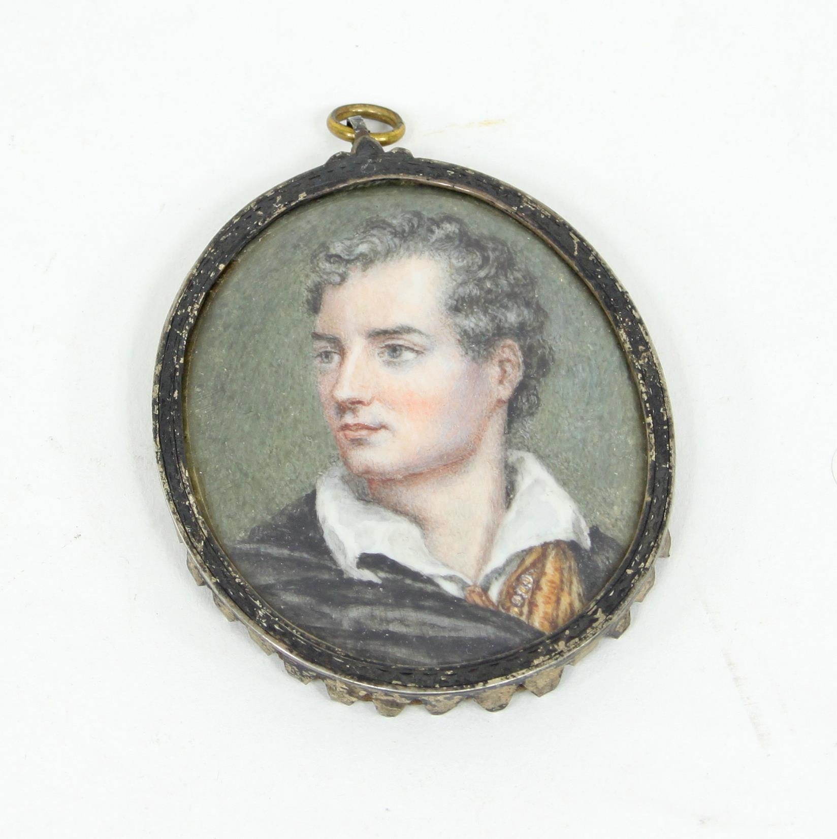 British School, 19th Century | Portrait Miniature of Lord Byron | MutualArt