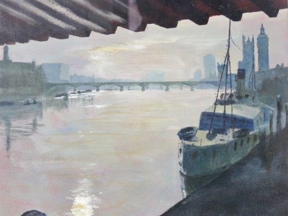 Martyn Haley | view of the Thames | MutualArt