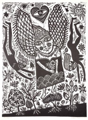 Barbara Hanrahan | 12 Works: Girl with Birds; Cat and Birds and the Sun ...