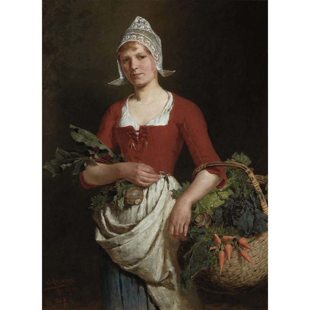 Otto Eckmann | The Vegetable Seller (1887) | MutualArt