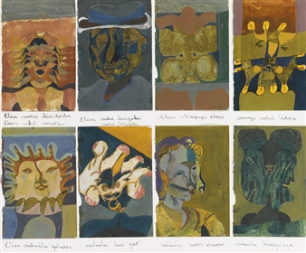 Francisco Toledo | EIGHT PORTRAITS OF ELISA (Circa 1968) | MutualArt