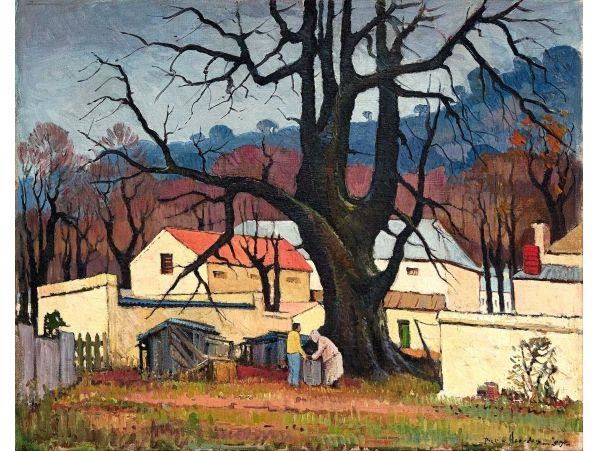 Piet Van Heerden | Agterplaas met Eike Boom (1957) | MutualArt