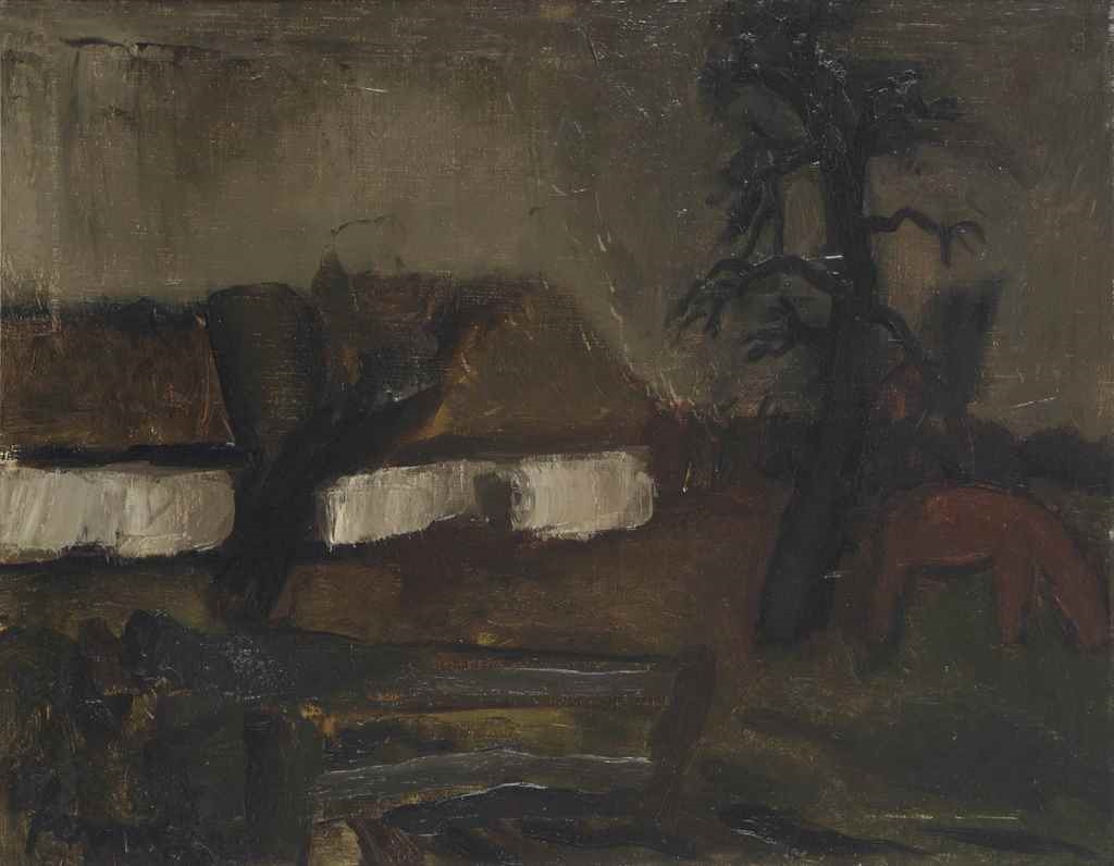Constant Permeke | Landscape with farms (1940) | MutualArt