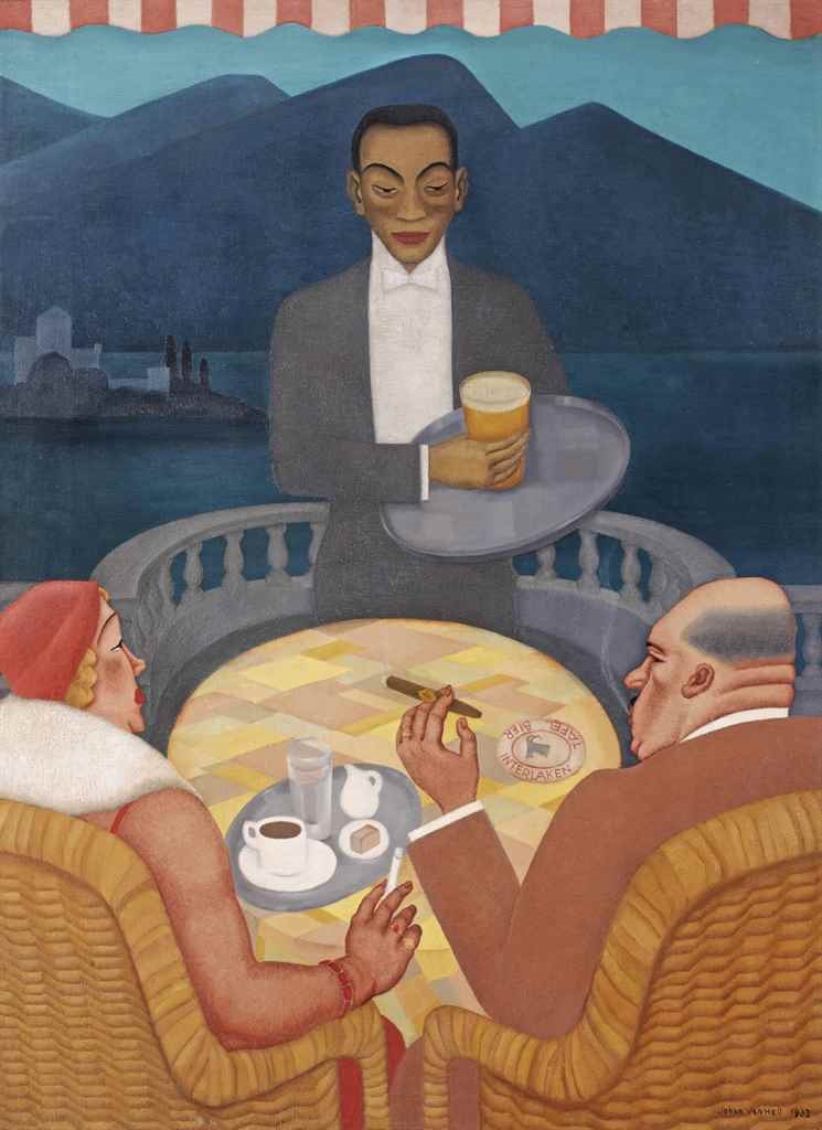 Johan Van Hell | Rassen (Ober bedient twee nouveau-riche figuren) (1932 ...