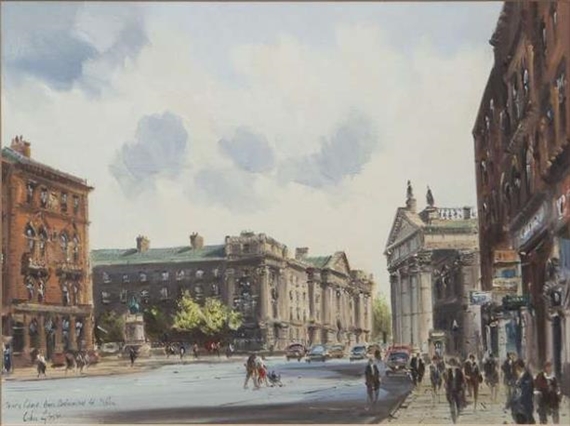 Colin Gibson | Trinity College from Westmoreland Street Dublin | MutualArt