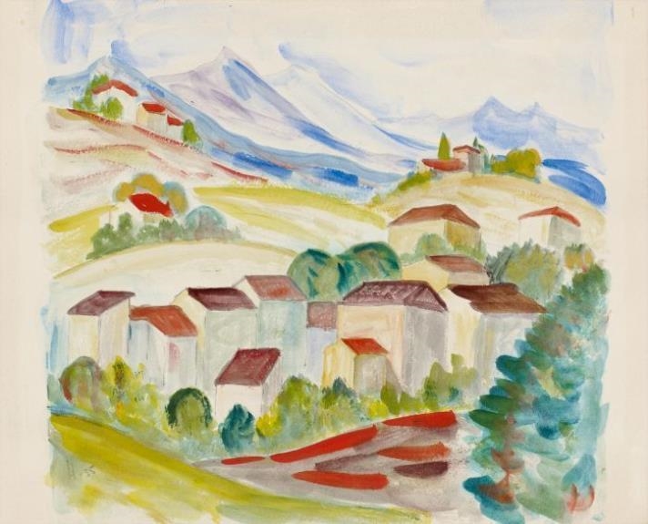 Hermann Hesse | Untitled (Ticino Landscape) (1935) | MutualArt