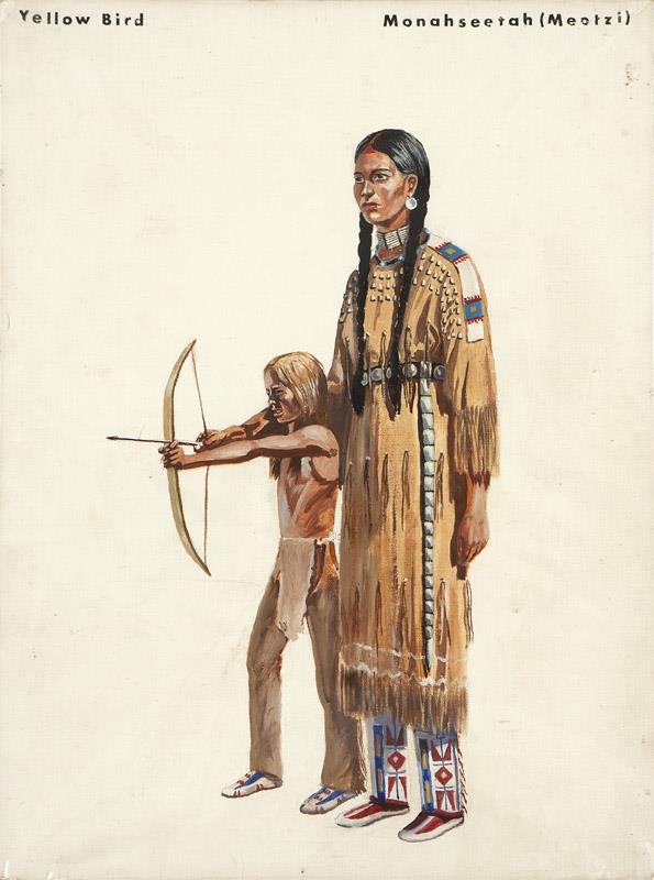 Renie Conley | ''Yellow Bird, Monahseetah (Meotzi)'', female standing ...