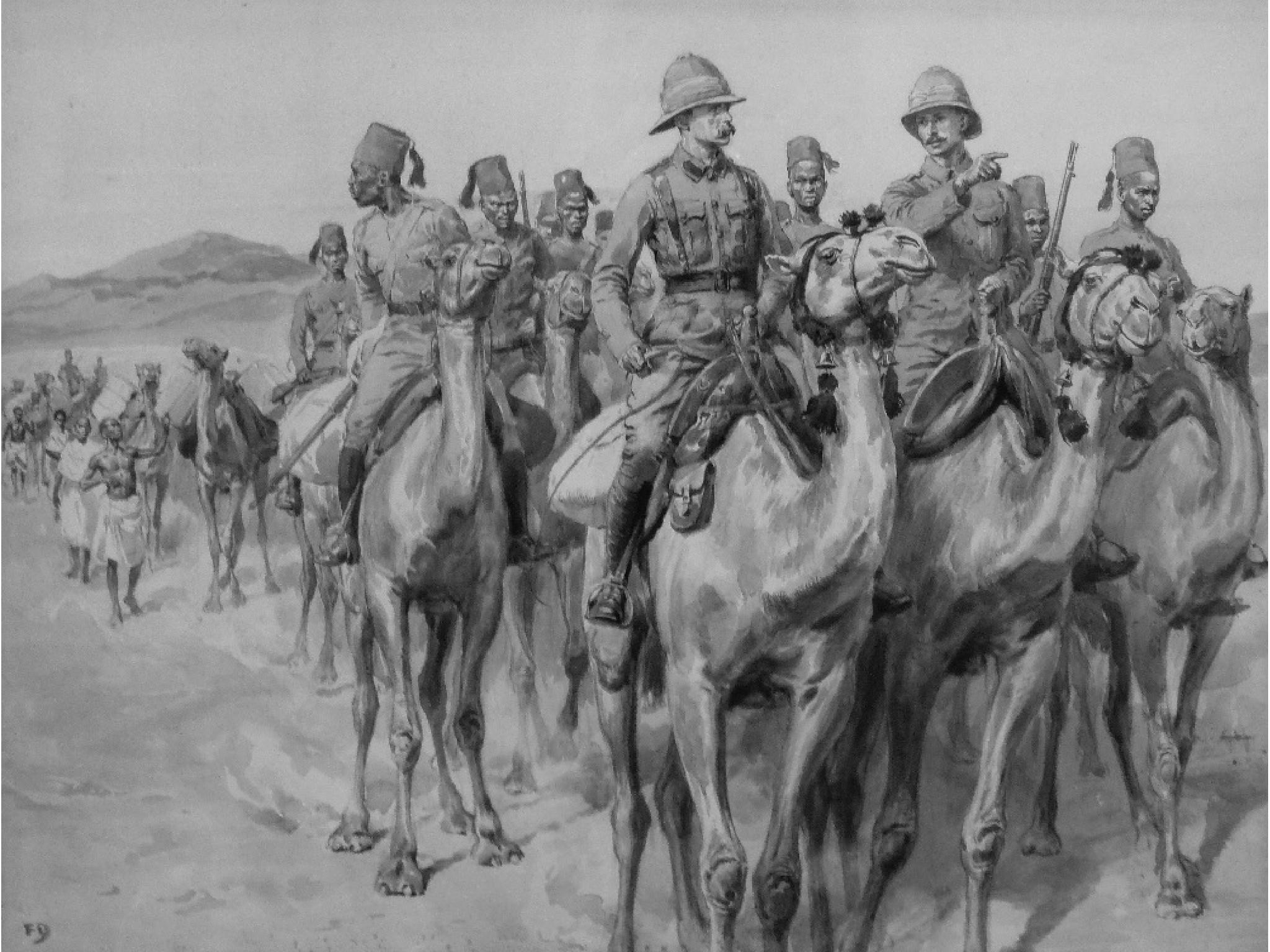 Frank Dadd | Column of Boer War British soldiers on camels | MutualArt