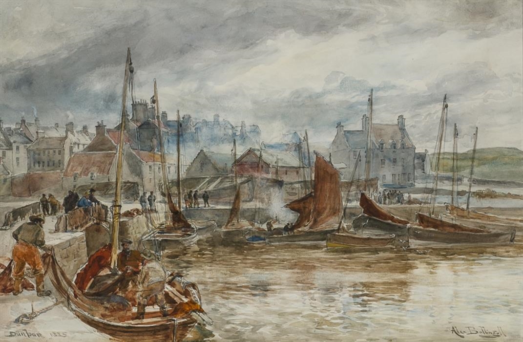 Alexander Ballingall | DUNBAR TOWN AND HARBOUR (1885) | MutualArt
