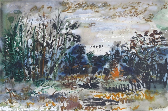John Piper | A house in a wooded landscape | MutualArt