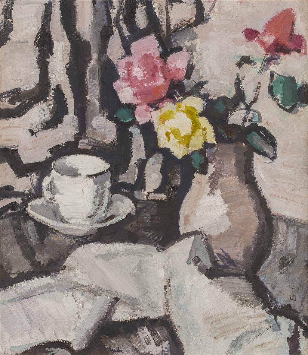 Samuel John Peploe | Still Life with Roses | MutualArt