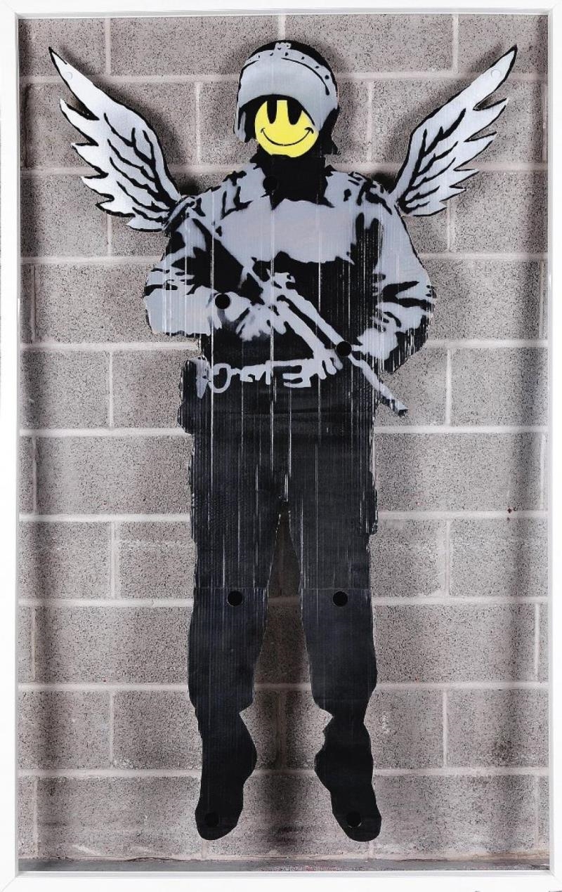 Banksy | Flying Copper (2003) | MutualArt