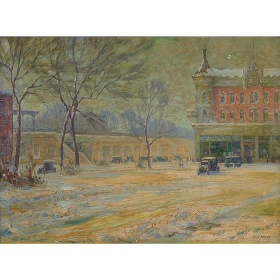 Jess Hobby | Oak Park El Tracks in Winter | MutualArt