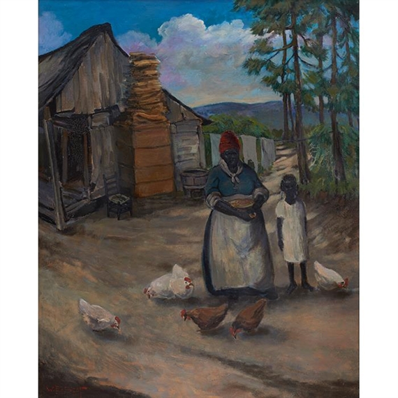 William Edouard Scott | Alabama Sharecroppers (Circa 1918) | MutualArt