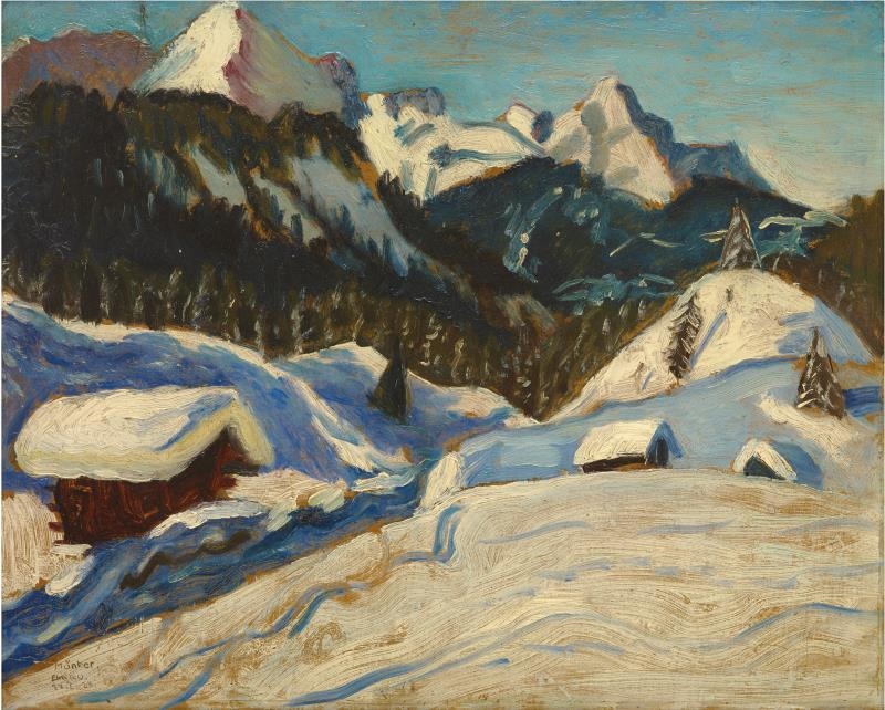Gabriele Münter | Murnauer Landschaft (Staffelsee) (1924) | MutualArt