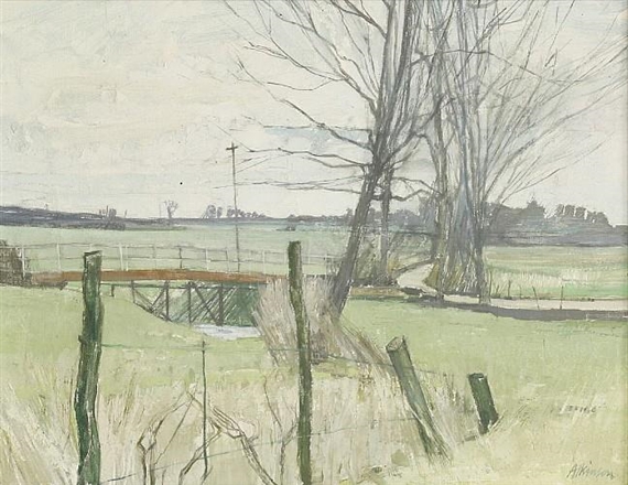 Anthony Atkinson | BRIDGE ON THE COLNE FROM THE MEADOWS | MutualArt