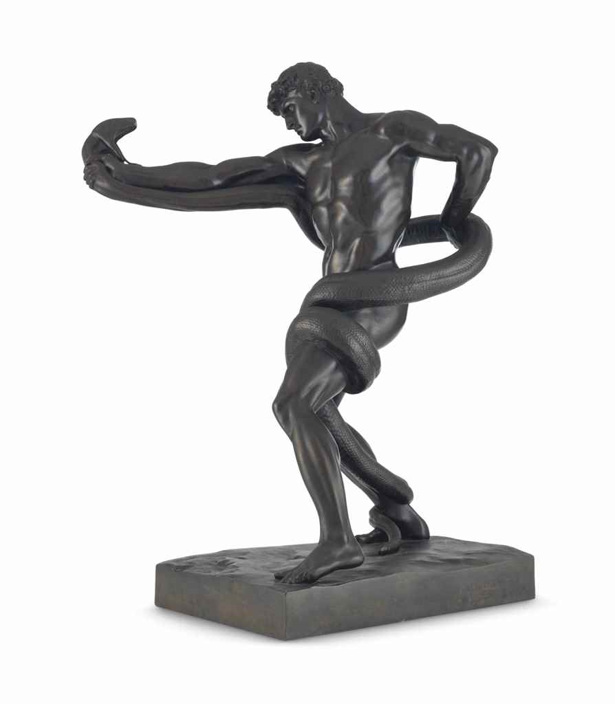 Lord Frederic Leighton | An Athlete wrestling with a Python (1877 ...