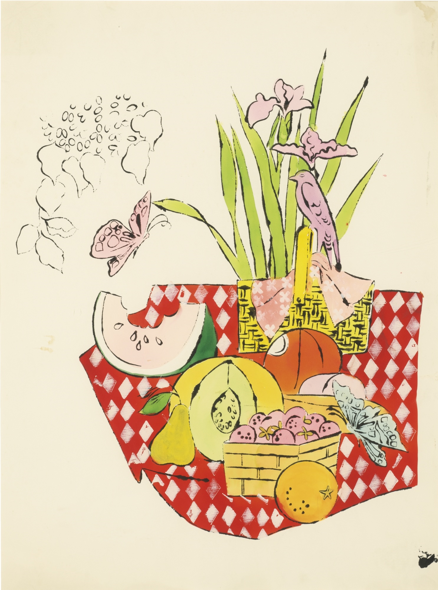 Andy Warhol | STILL LIFE WITH PURPLE BIRD (1960) | MutualArt