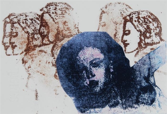 Nancy Spero | 6 Works: 6 sheets: Artemis, 1994; Dancers, 1994; Acrobat ...