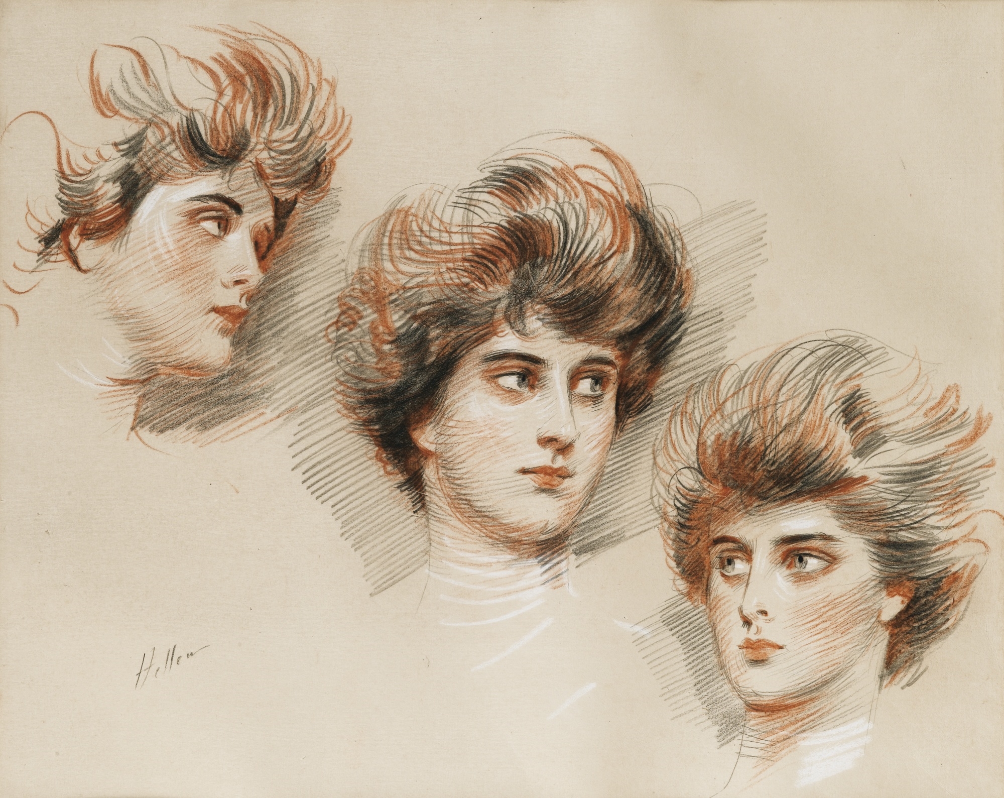 Paul César Helleu | Paulette endormie sur les genoux de sa mère | MutualArt