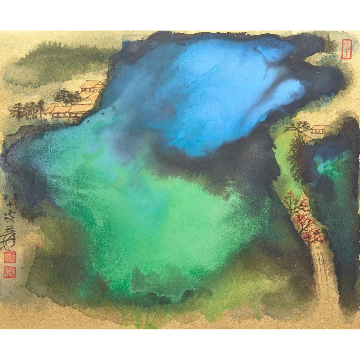 Zhang Daqian | Mountain landscape (1979) | MutualArt