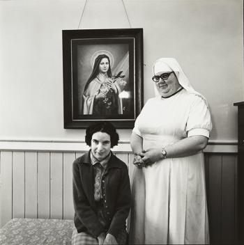 Glenn Busch | Catholic nurse with her patient | MutualArt