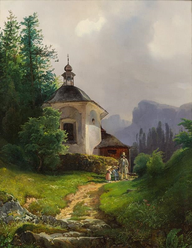 Josef Holzer | Chapel on the Kalvarienberg in Hallstatt | MutualArt