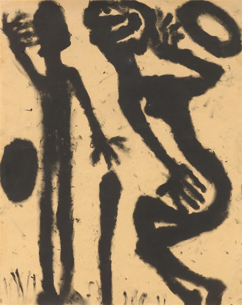 Louis Soutter | Deux personnages avec bâton et cercle (1937 - 1942 ...