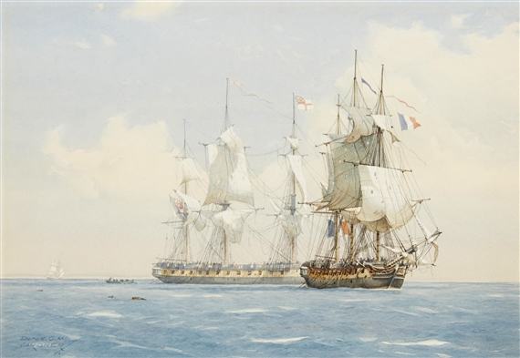 Derek Gardner | The capture of the French frigate Vestale by the H.M ...