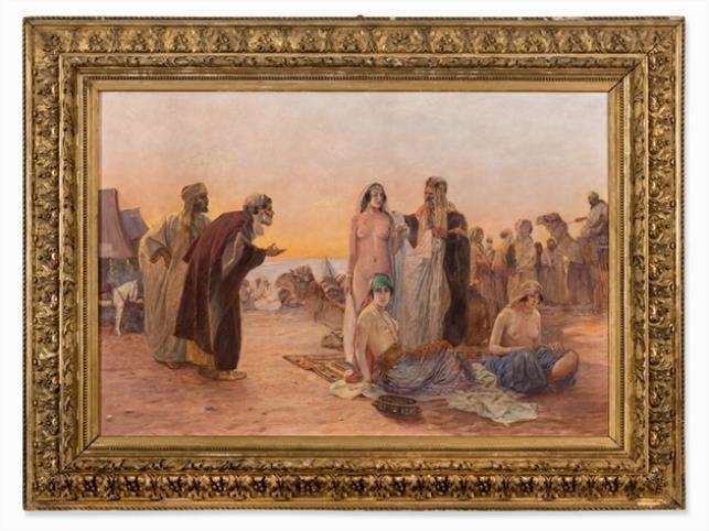 Otto Pilny | Slave Market in the Sahara (Late 19th Century) | MutualArt