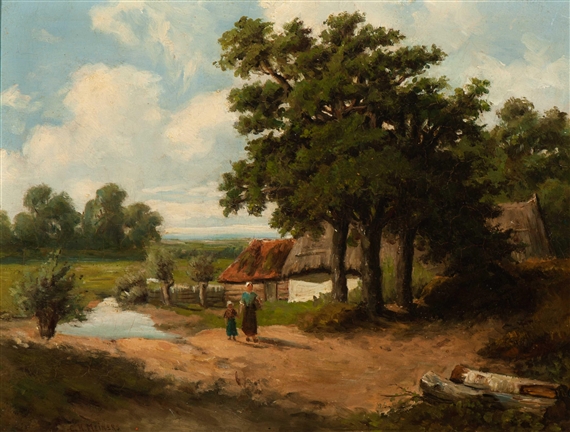 Claas Hendrik Meiners | Landschap met boerderij | MutualArt